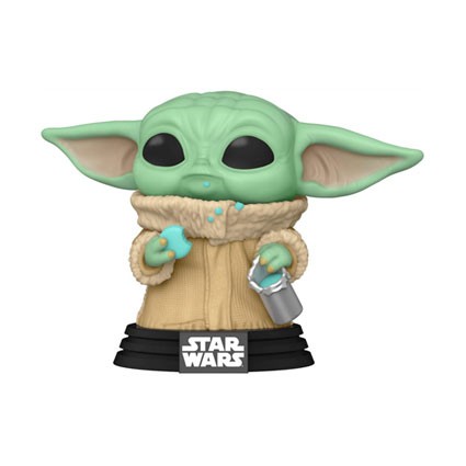 Figurine Funko Pop Floqué Star Wars The Mandalorian Grogu avec Cook...