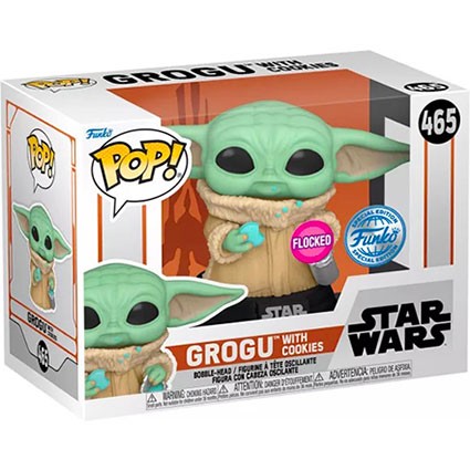 Figurine Funko Pop Floqué Star Wars The Mandalorian Grogu avec Cook...